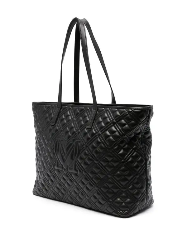 Moschino Logo-plaque Quilted Tote Bag