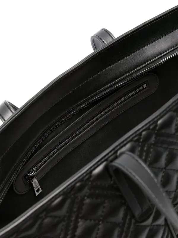 Moschino Logo-plaque Quilted Tote Bag