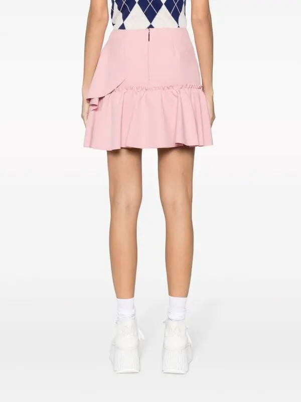 MSGM Ruffled-trim High-waisted Miniskirt