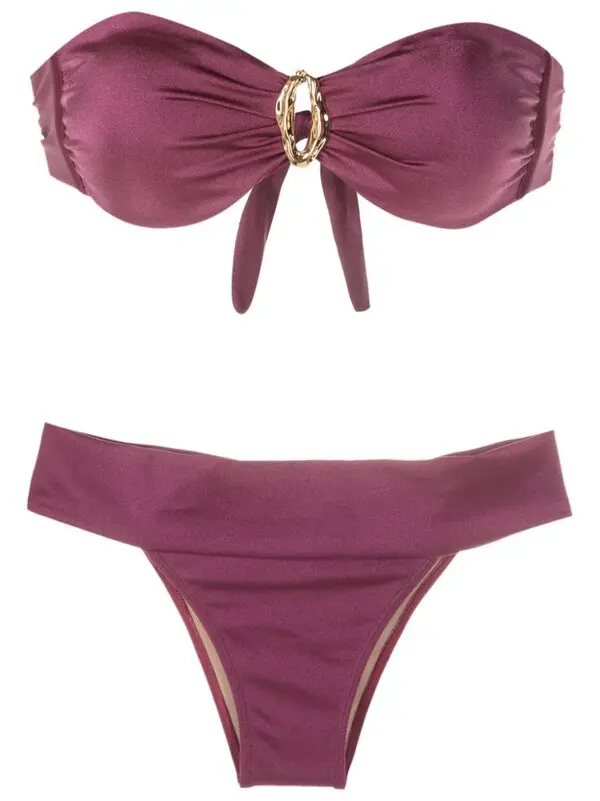 BRIGITTE Strapless Mid-rise Bikini - Purple
