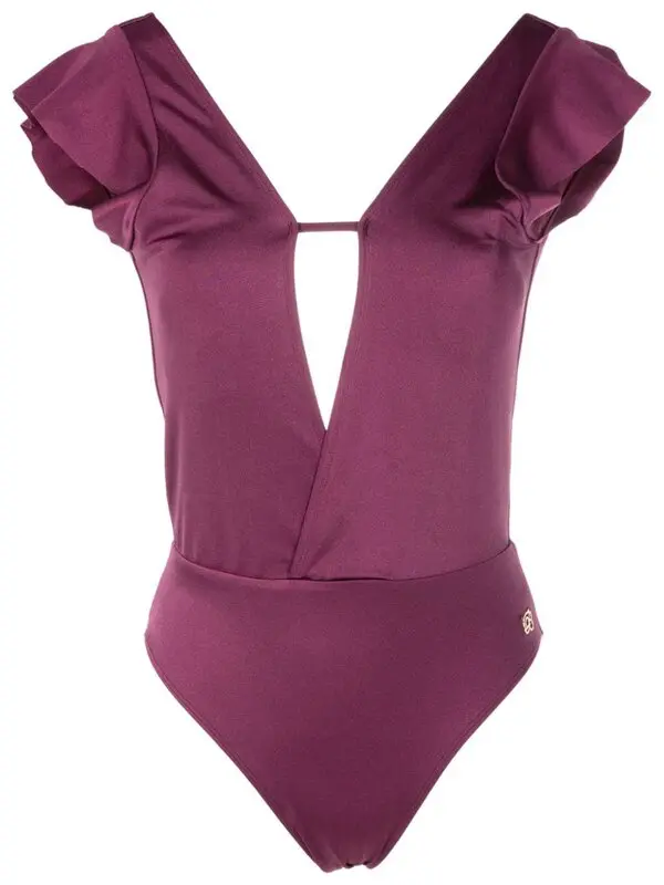 BRIGITTE Short-sleeved Swimsuit - Purple