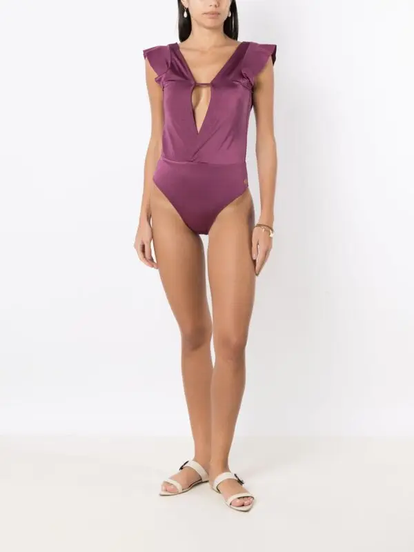 BRIGITTE Short-sleeved Swimsuit - Purple
