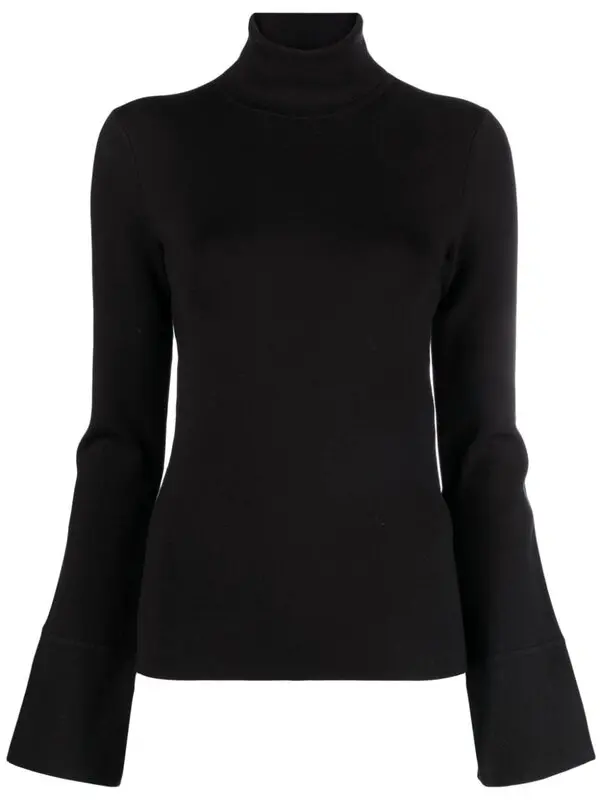 JOSEPH Roll-neck Silk-blend Top