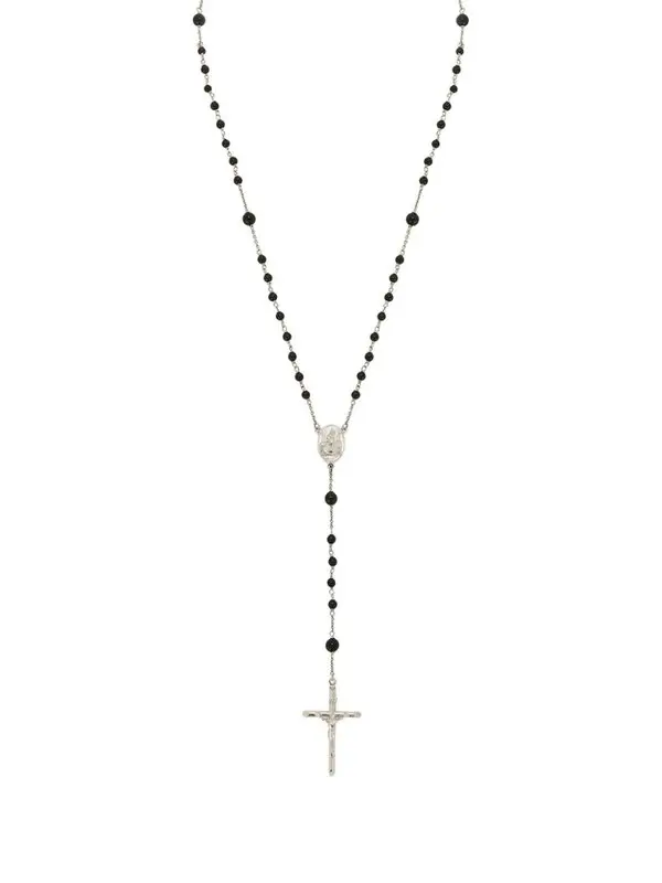 Dolce & Gabbana Rosary Gemstone-detail Necklace - Black
