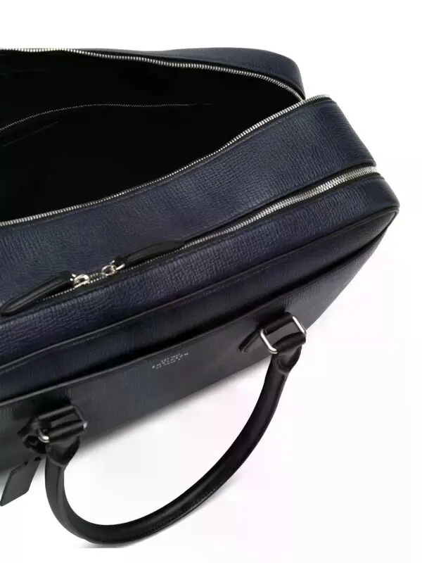 Smythson Logo-stamp Leather Briefcase