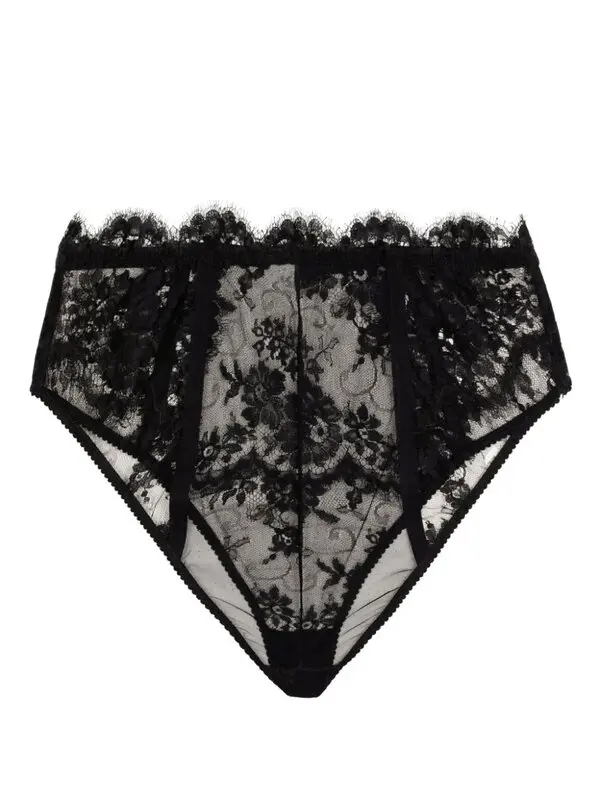 Dolce & Gabbana High-waisted Floral-lace Briefs
