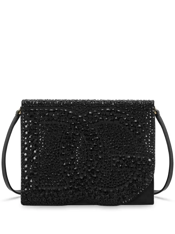Dolce & Gabbana Rhinestone-embellished Crossbody Bag - Black