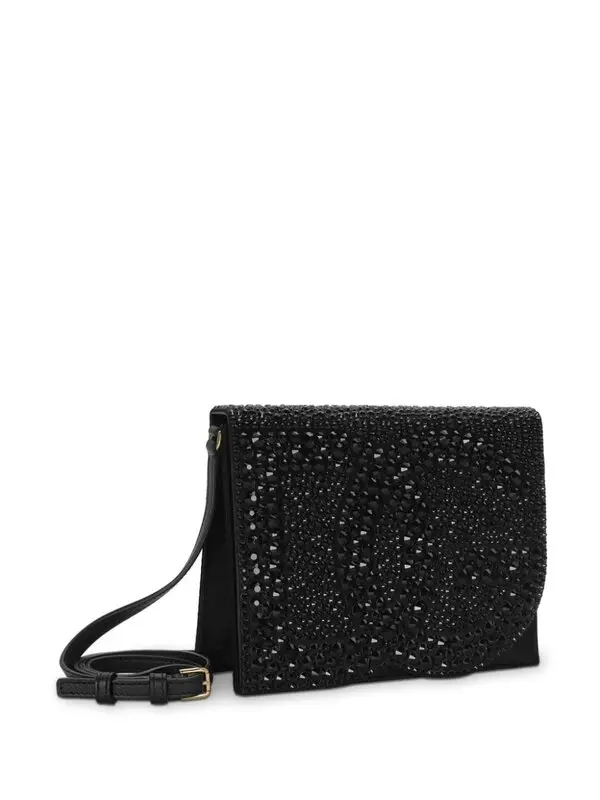 Dolce & Gabbana Rhinestone-embellished Crossbody Bag - Black
