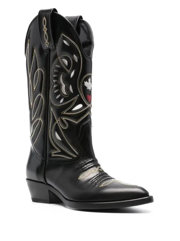 Dsquared2 70mm Cut-out Leather Mid-calf Boots