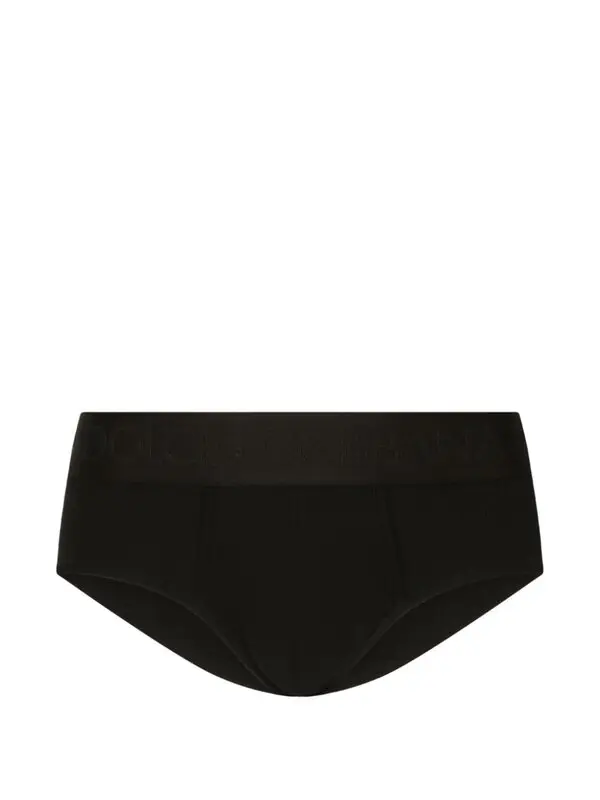 Dolce & Gabbana Logo-waistband Cotton Boxers - Black