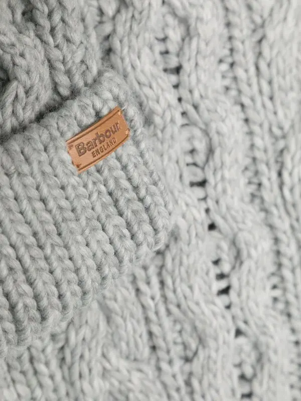 Barbour Cable-knit Scarf And Beanie Set