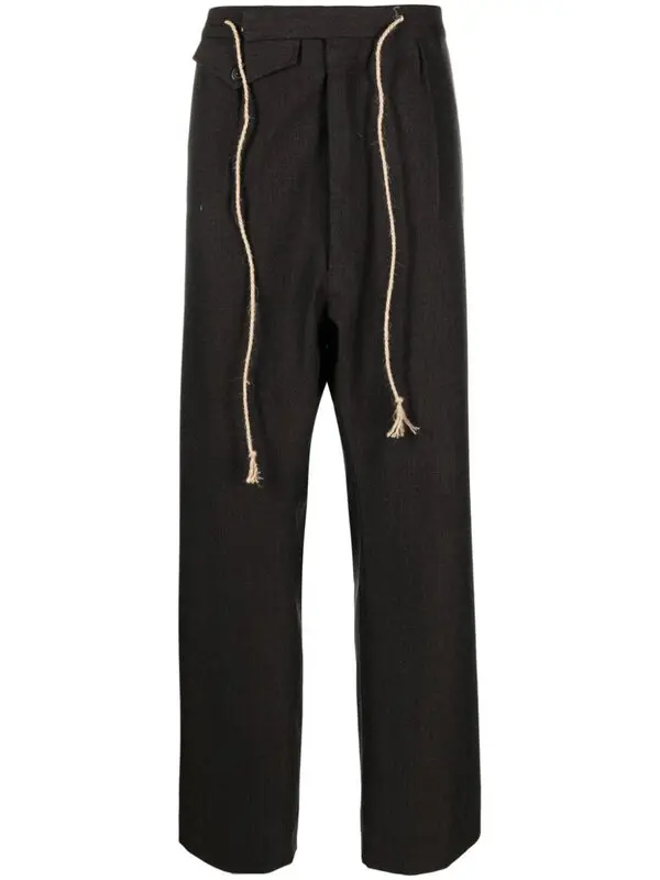 MAISON MARGIELA Drawstring-waist Wool Trousers