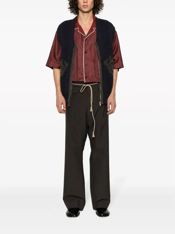 MAISON MARGIELA Drawstring-waist Wool Trousers