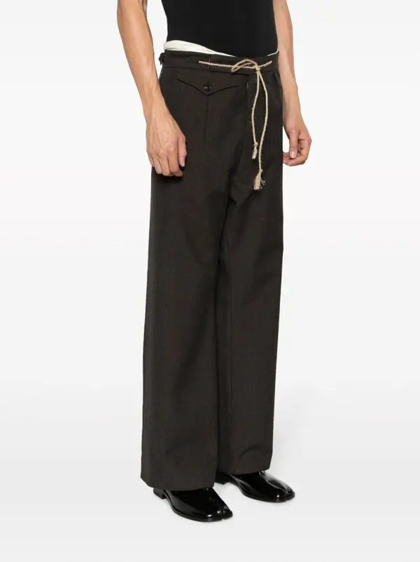 MAISON MARGIELA Drawstring-waist Wool Trousers