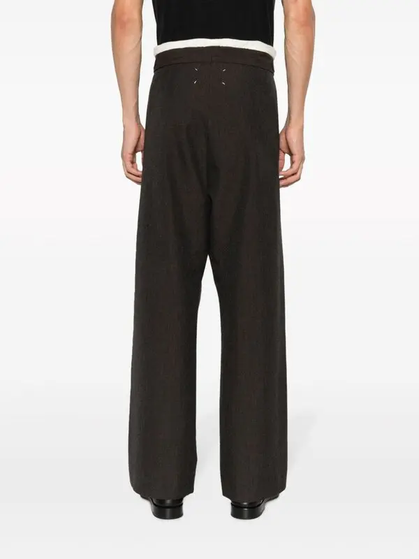 MAISON MARGIELA Drawstring-waist Wool Trousers