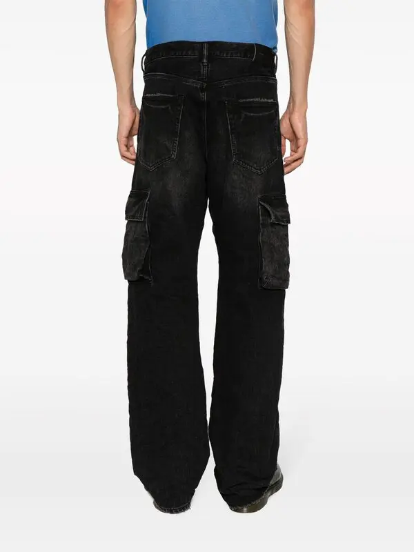 PURPLE BRAND Distressed Straight-leg Cargo Jeans
