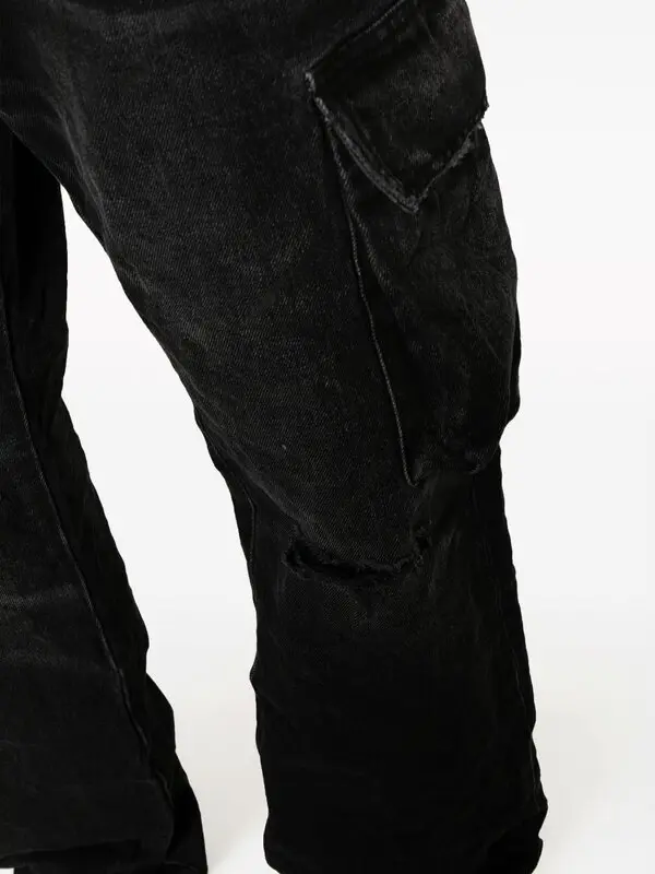 PURPLE BRAND Distressed Straight-leg Cargo Jeans