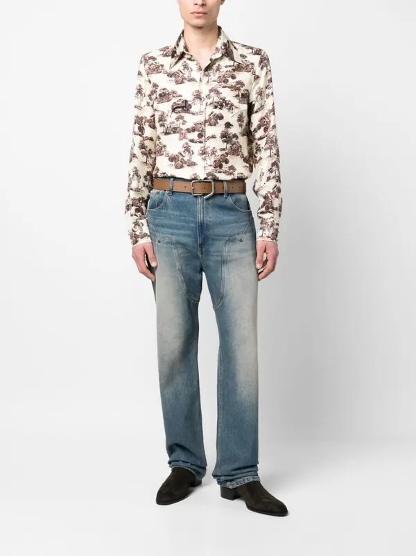 Dsquared2 Monster Truck-print Silk Shirt