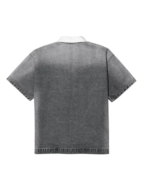 PURPLE BRAND Logo-embossed Cotton Polo Shirt