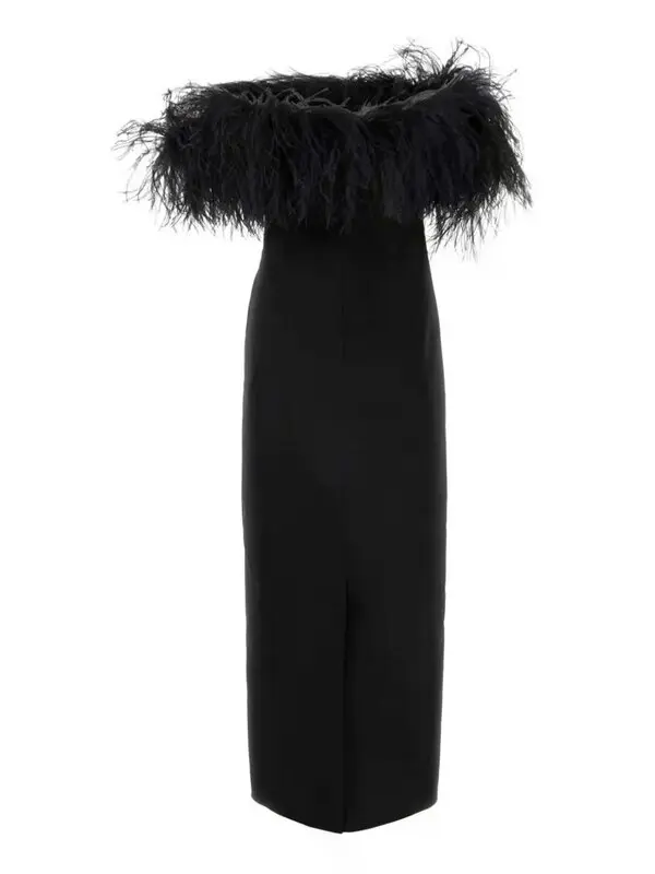 Valentino Garavani Crepe Couture Embroidered Midi Dress