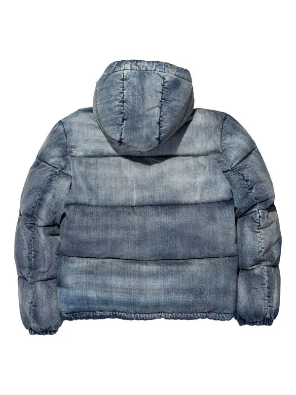 PURPLE BRAND Denim Padded Hooded Jacket - Blue