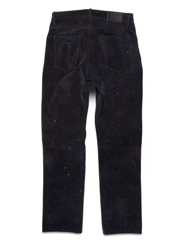PURPLE BRAND Leather Straight-leg Trousers