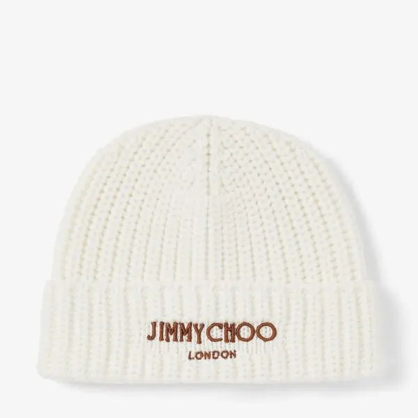 JIMMY CHOO Yuki Cashwool Knit Hat - Latte/khaki Brown