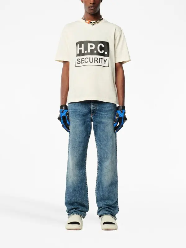 Heron Preston Security Logo-print Cotton T-shirt - Neutrals