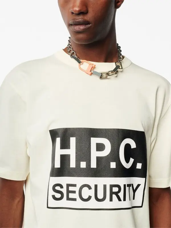 Heron Preston Security Logo-print Cotton T-shirt - Neutrals