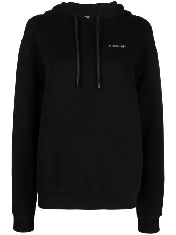Off-White Diag Stripe-print Cotton Hoodie - Black