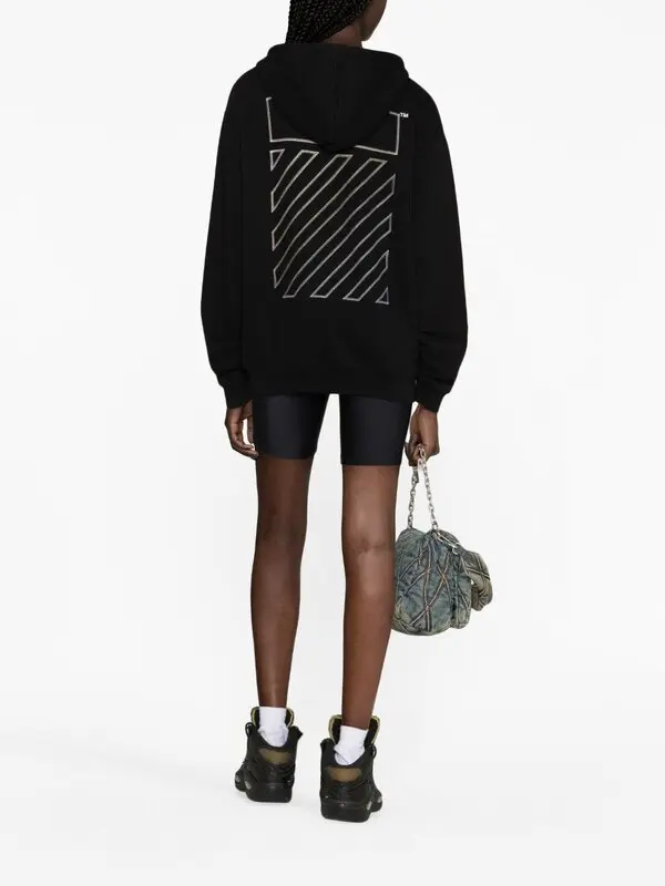 Off-White Diag Stripe-print Cotton Hoodie