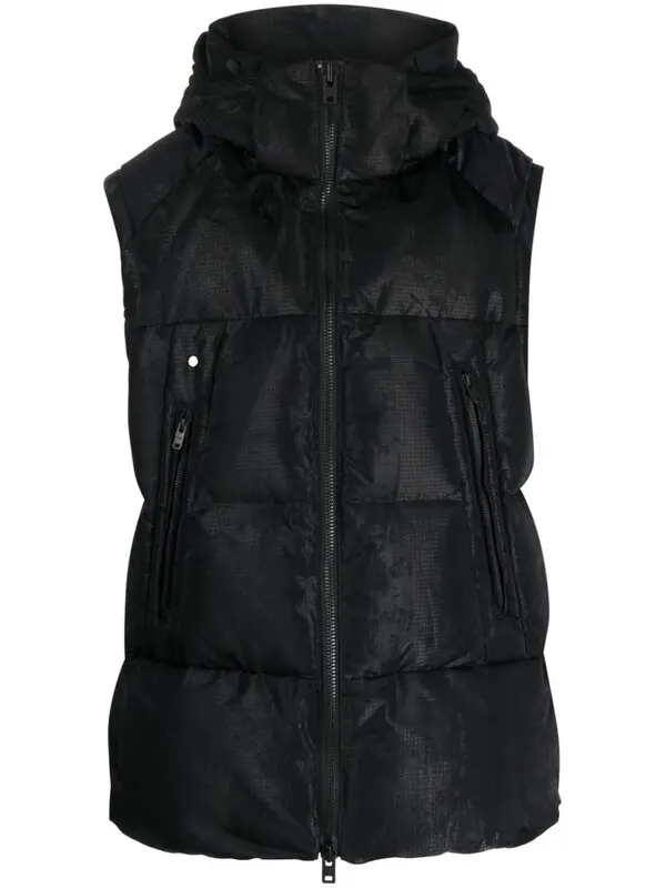 Y3 Graphic-print Padded Gilet