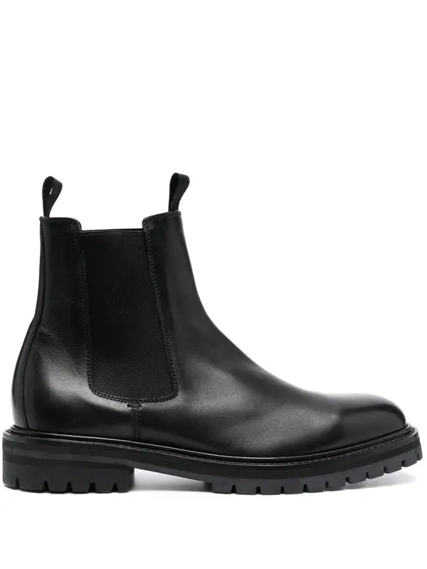 NEW! $990 Officine Creative Joss Black Chelsea Lug Sole Pull On Boots 42 9.5 Officine Creative - Joss Leather Boots - Black Officine Creative main image 2