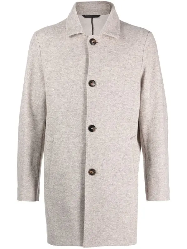 MANZONI 24 Single-breasted Virgin Wool-blend Coat