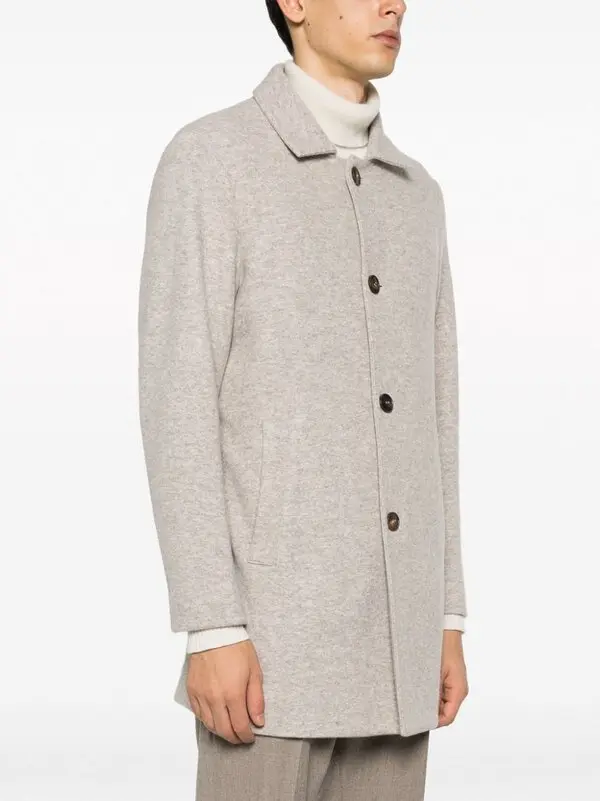 MANZONI 24 Single-breasted Virgin Wool-blend Coat
