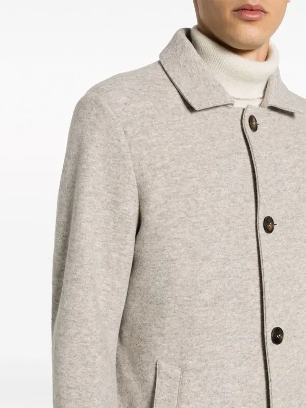 MANZONI 24 Single-breasted Virgin Wool-blend Coat