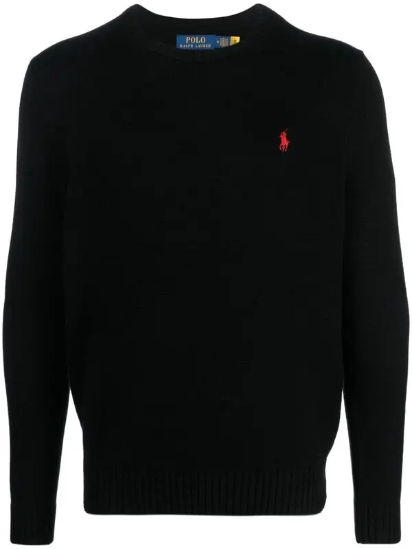 Polo Ralph Lauren Logo-embroidered Jumper - Black