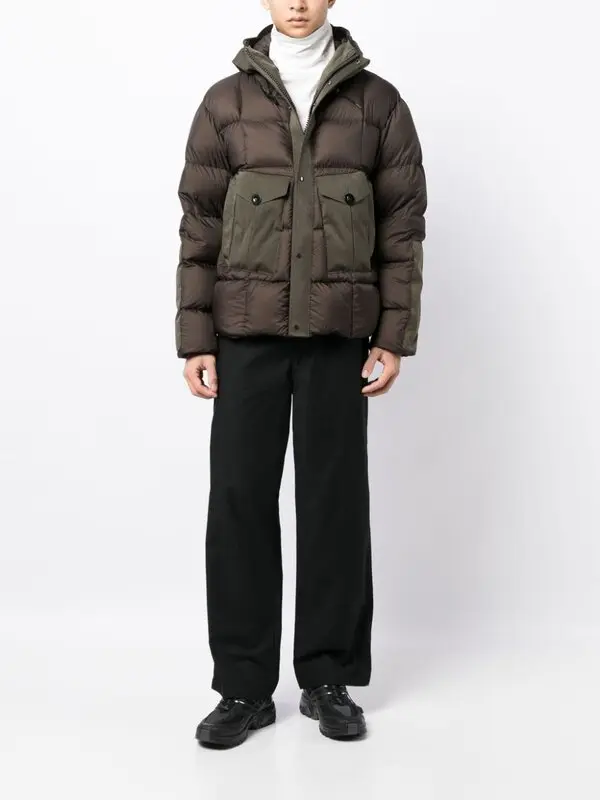 TEN C Tempest Combo Down Jacket - Green
