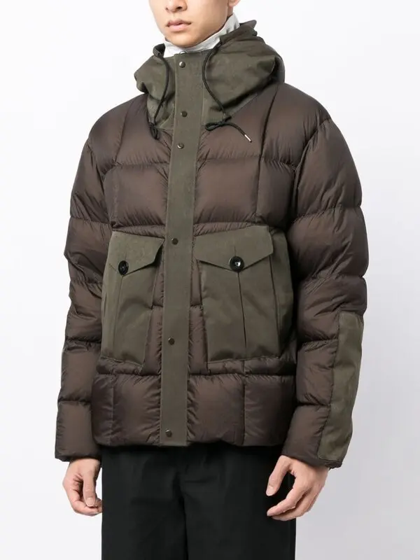 TEN C Tempest Combo Down Jacket - Green