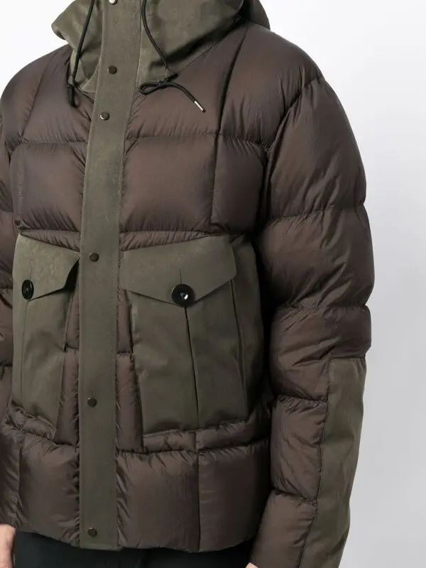 TEN C Tempest Combo Down Jacket - Green