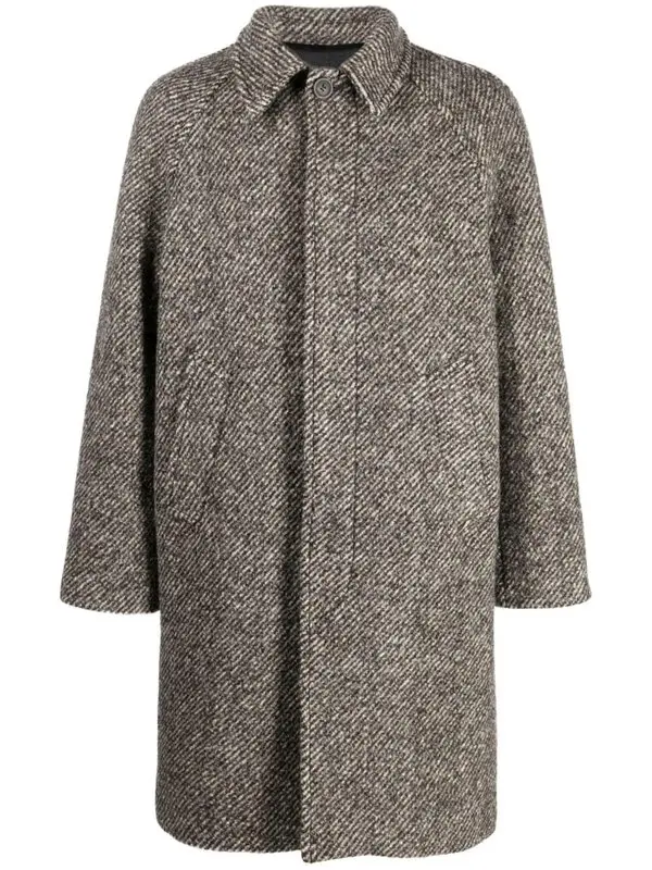 Sandro Conceaed-fastening Virgin-woo Coat