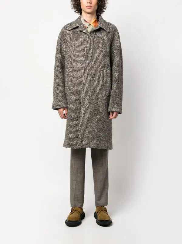 Sandro Conceaed-fastening Virgin-woo Coat