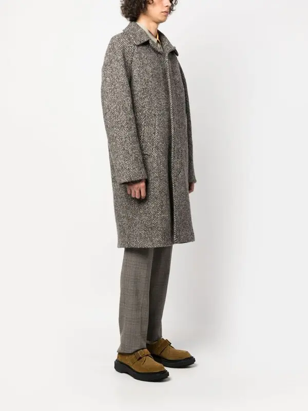 Sandro Conceaed-fastening Virgin-woo Coat