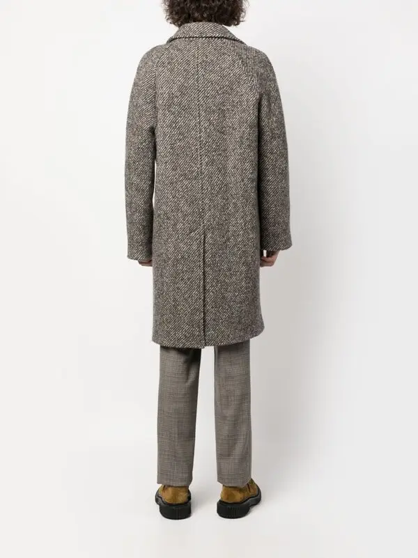 Sandro Conceaed-fastening Virgin-woo Coat
