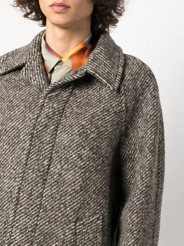 Sandro Conceaed-fastening Virgin-woo Coat