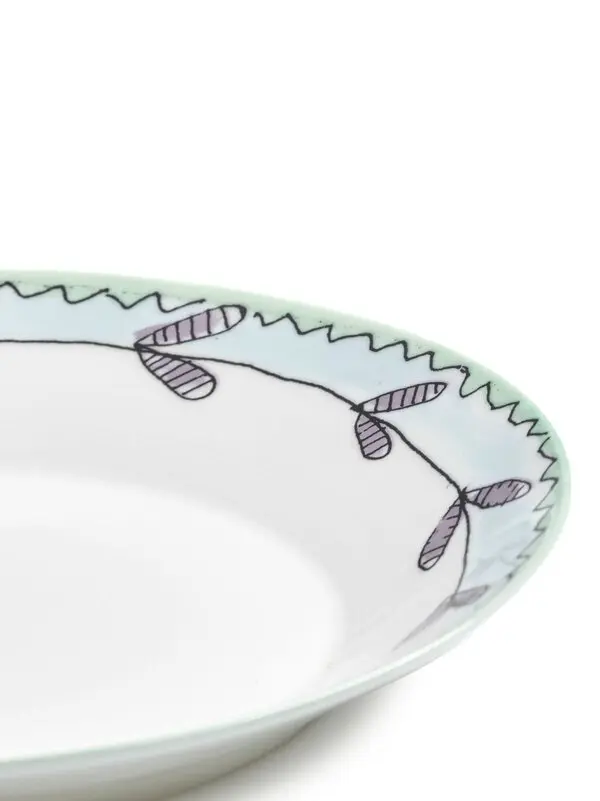 SERAX X Marni Midnight Flowers Deep Plates - White