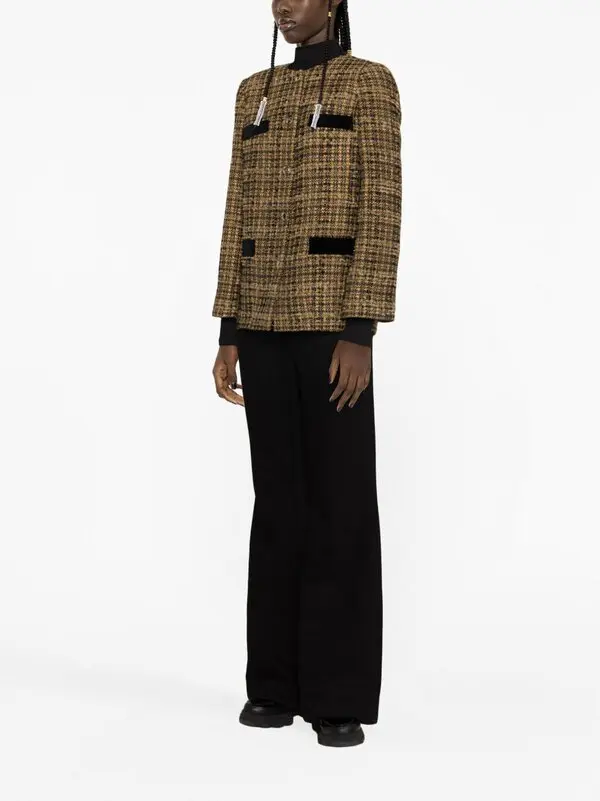 Sandro Checked Tweed Jacket