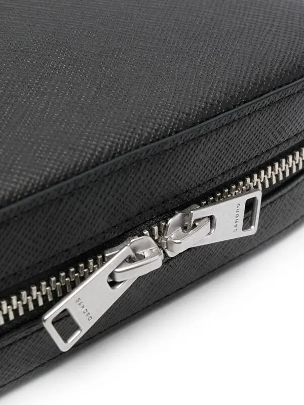 Sandro Small Saffiano Leather Bag - Black