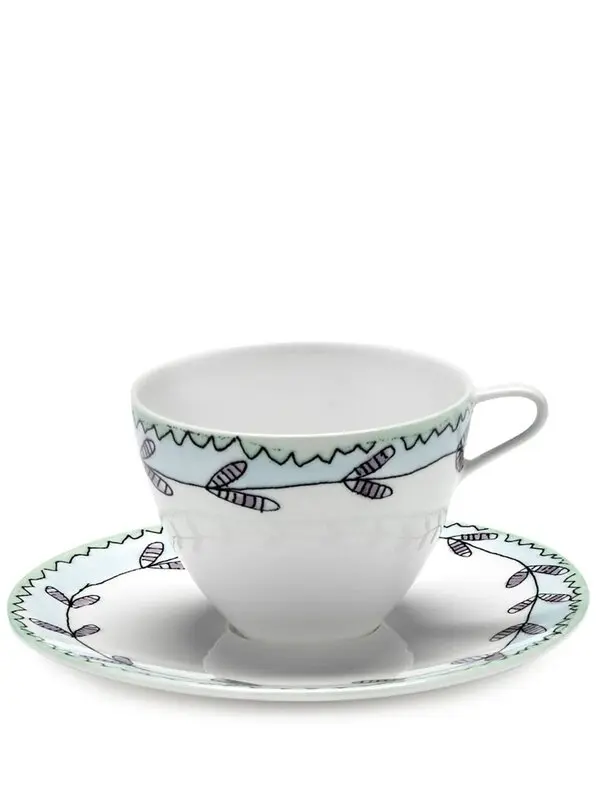 SERAX X Marni Midnight Flowers Coffee Cup And Saucer - White