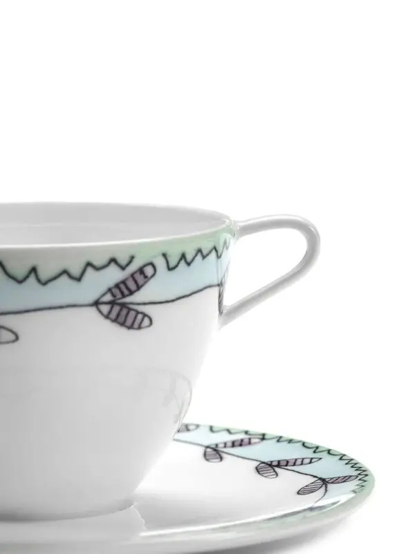 SERAX X Marni Midnight Flowers Coffee Cup And Saucer - White